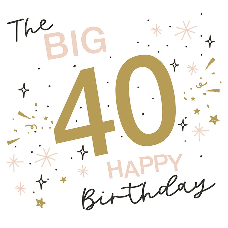The Big 40th Birthday Card — Spoilt Gift & Homewares