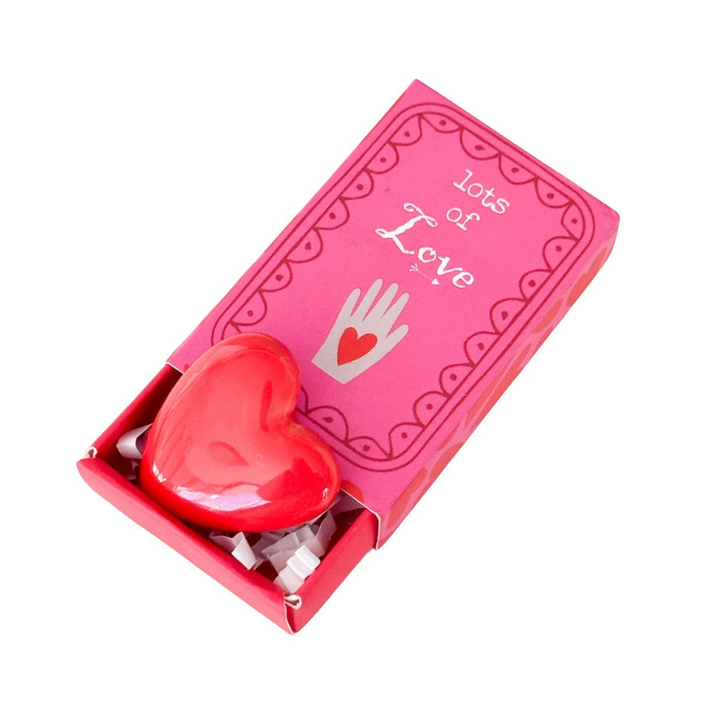 Love Heart Matchbox Memory Pink 5cm — Spoilt Gift & Homewares