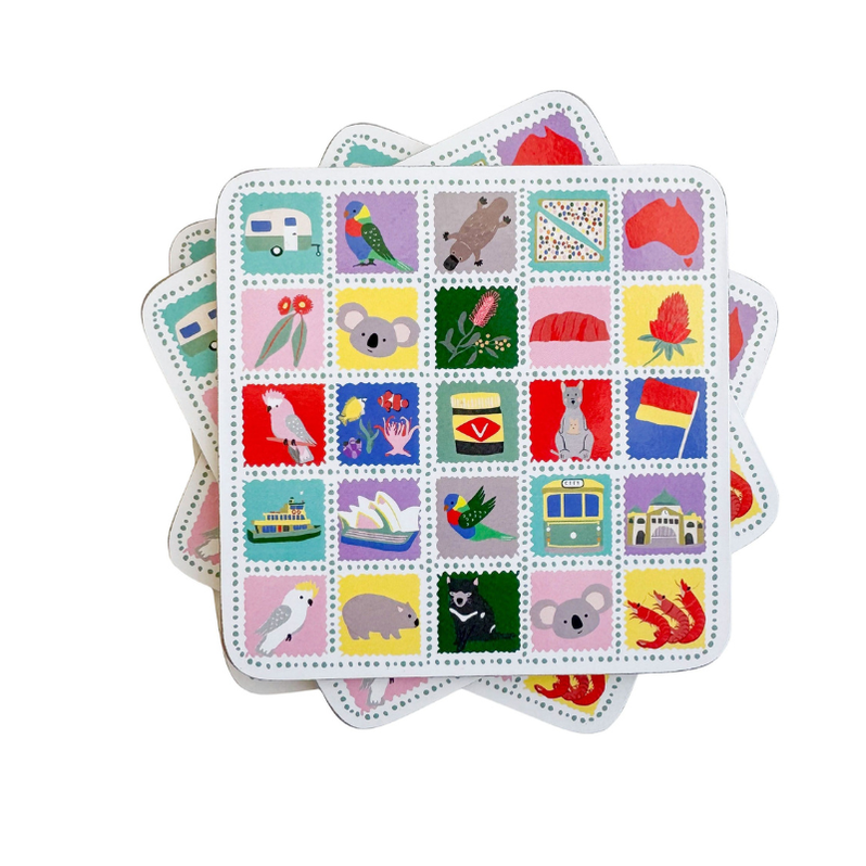 Australiana Coasters 10cm Set of 4 — Spoilt Gift & Homewares