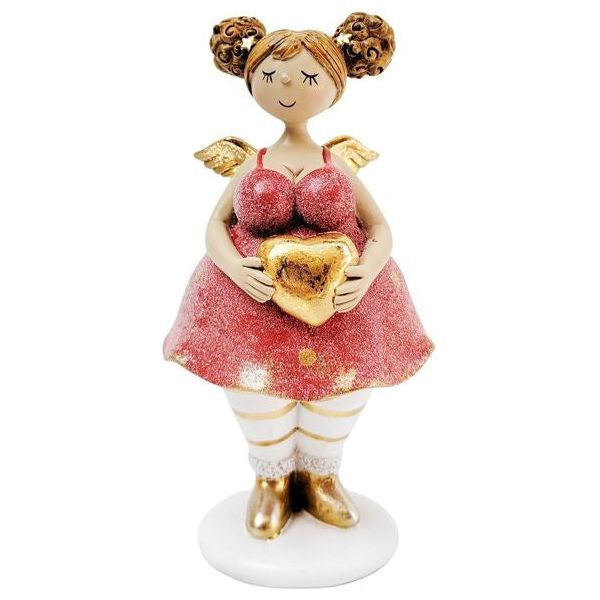 Curvy Angel Holding Heart Standing Decoration — Spoilt Gift & Homewares