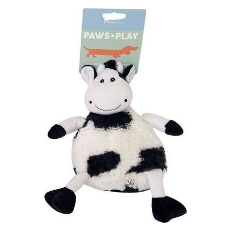 Fluffy Squeaker Cow Dog Toy 16cm — Spoilt Gift & Homewares