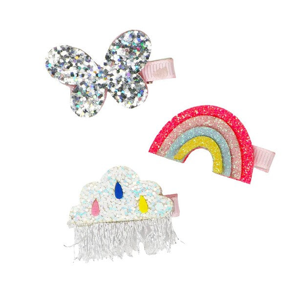Glitter Rainbow and Cloud Hair Clips — Spoilt Gift & Homewares