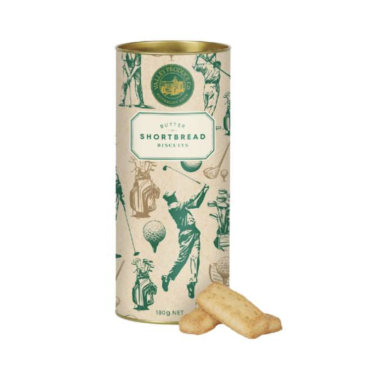 Golf Butter Shortbread Biscuits Tube 180g — Spoilt Gift & Homewares