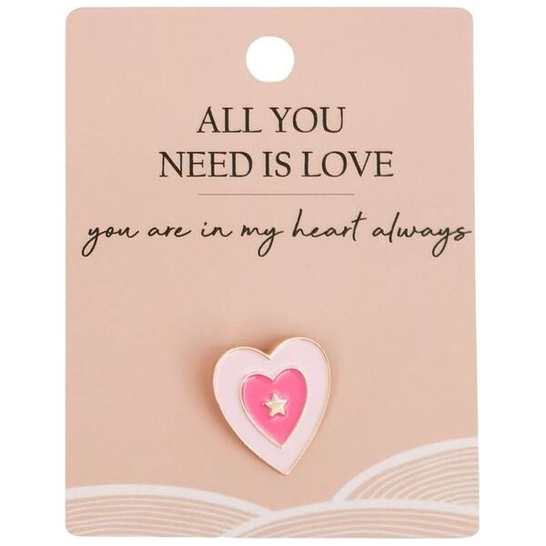 Heart Memento Pin Pink 2cm — Spoilt Gift & Homewares