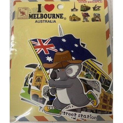 Melbourne Stickers Set of 6 — Spoilt Gift & Homewares