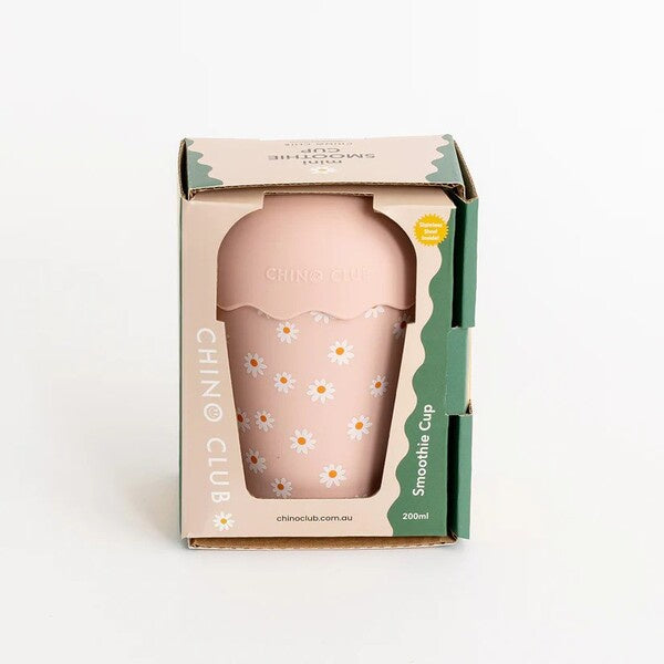 Pink Daisy Mini Smoothie Cup & Straw 200ml — Spoilt Gift & Homewares