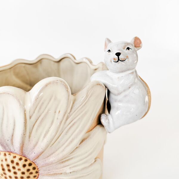 Mouse Pot Hanger White 9cm — Spoilt Gift & Homewares