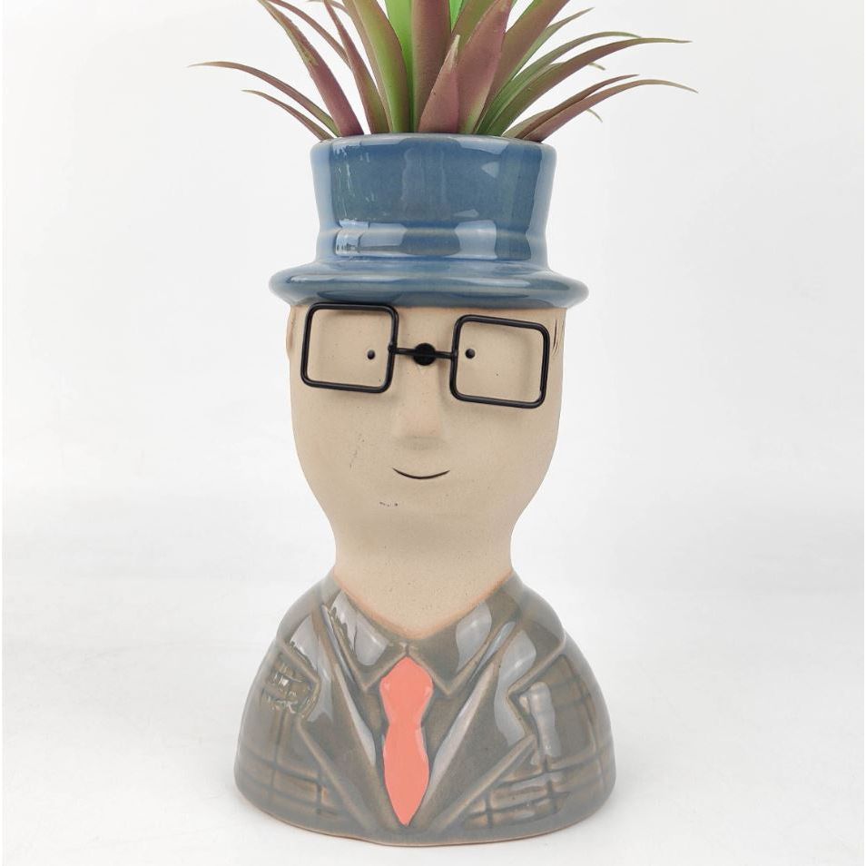 Father Pot Planter Grey 18cm — Spoilt Gift & Homewares